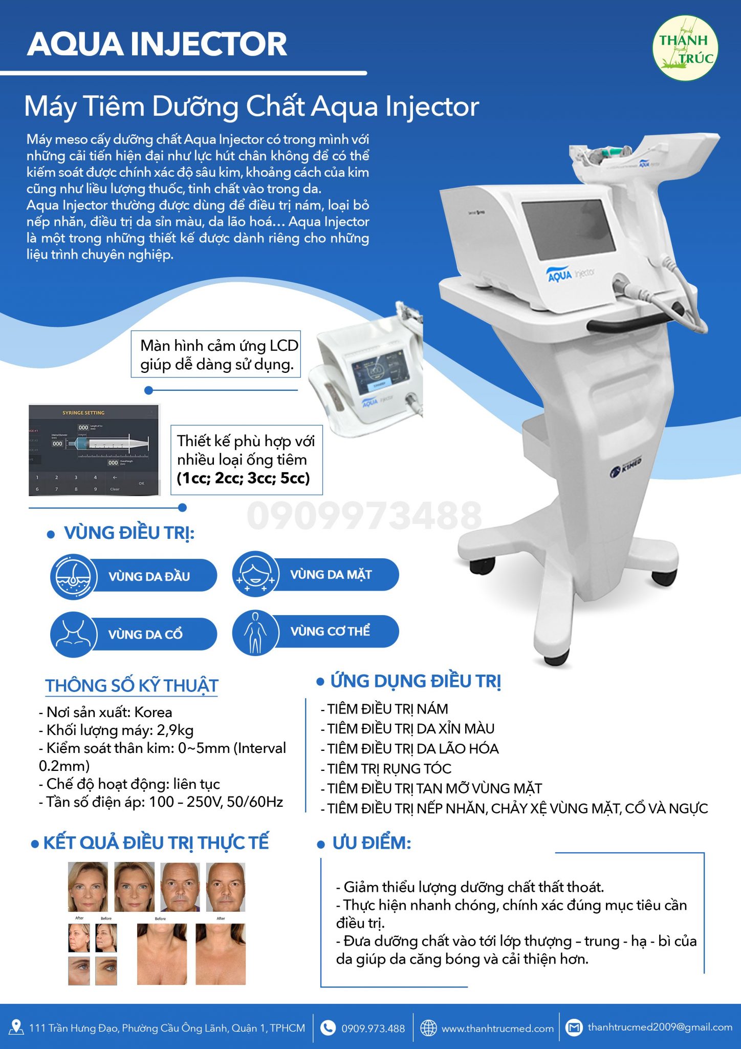 Máy Tiêm Dưỡng Chất Aqua Injector (Korea) - Thanh Trúc Med